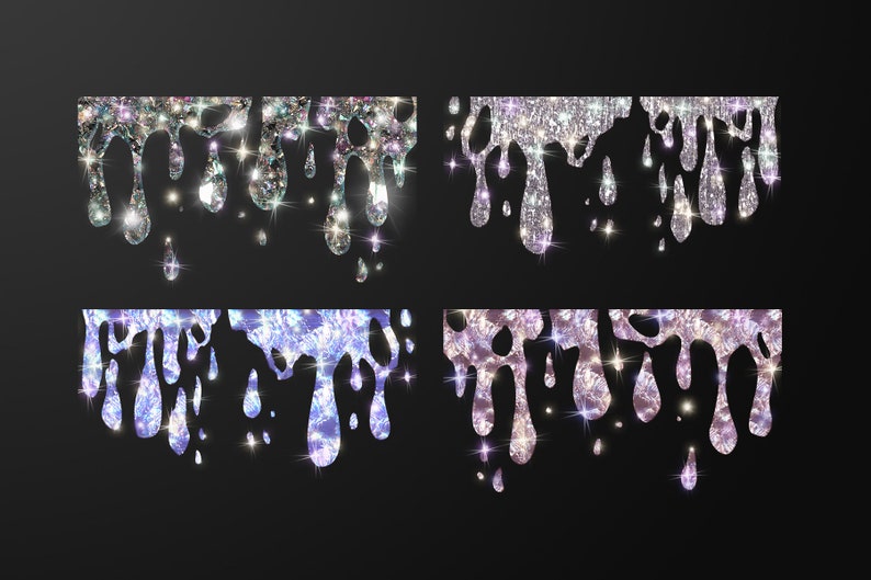 LUXURY DRIP Overlays,glitter Drips Scrapbooking,glitter Overlays ...