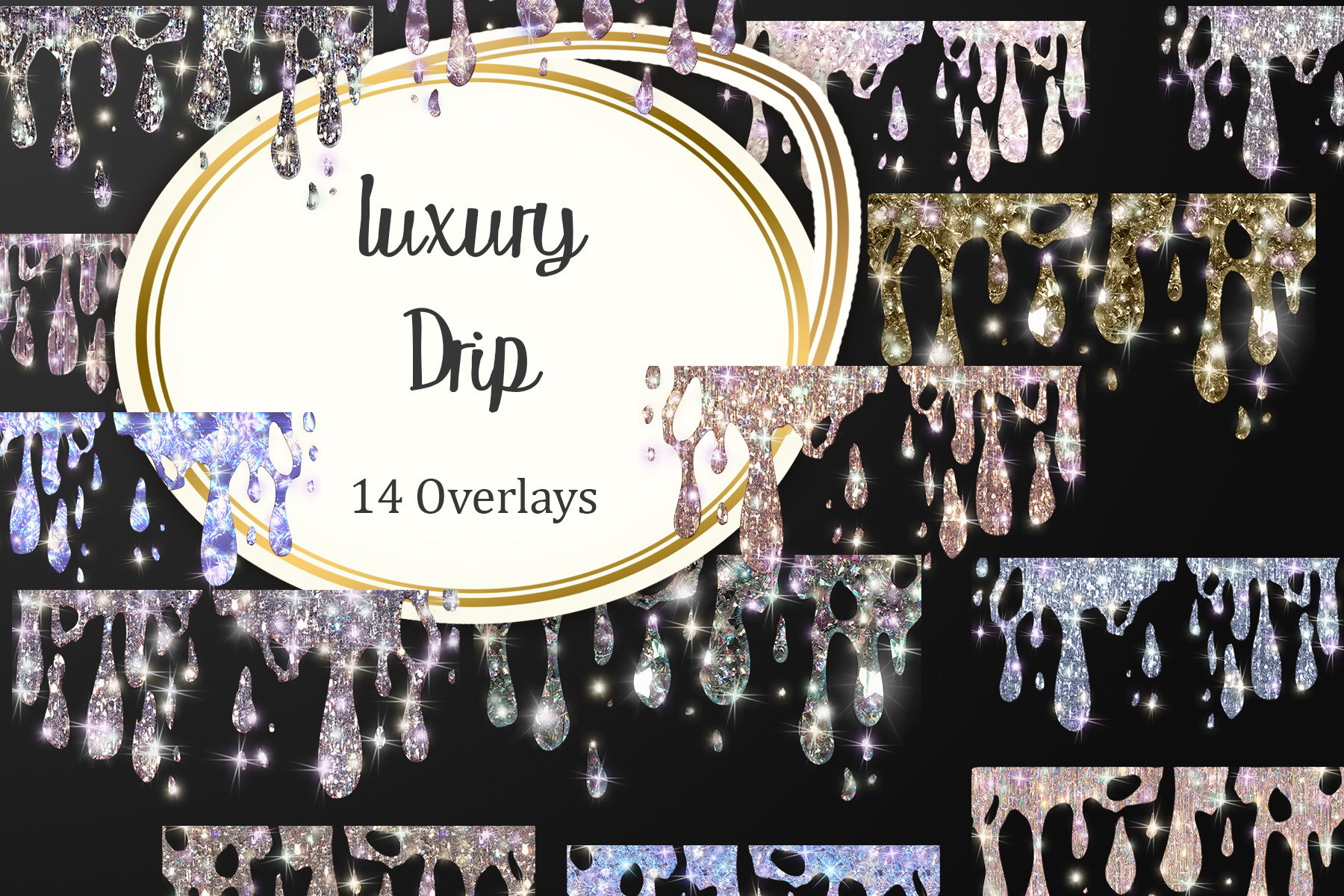 LUXURY DRIP Overlays,glitter Drips Scrapbooking,glitter Overlays ...