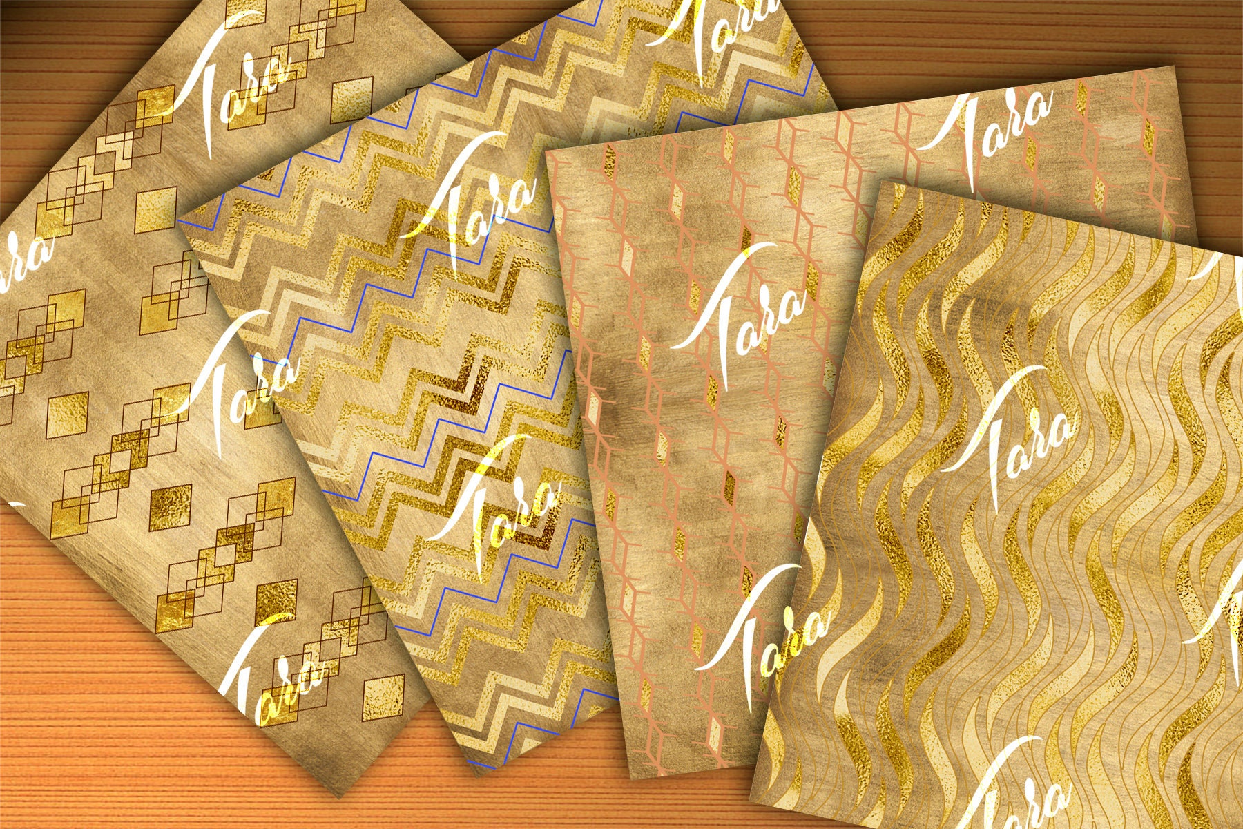 Gold Foil Digital Paper Pack GOLDEN Boomabstract Digital - Etsy