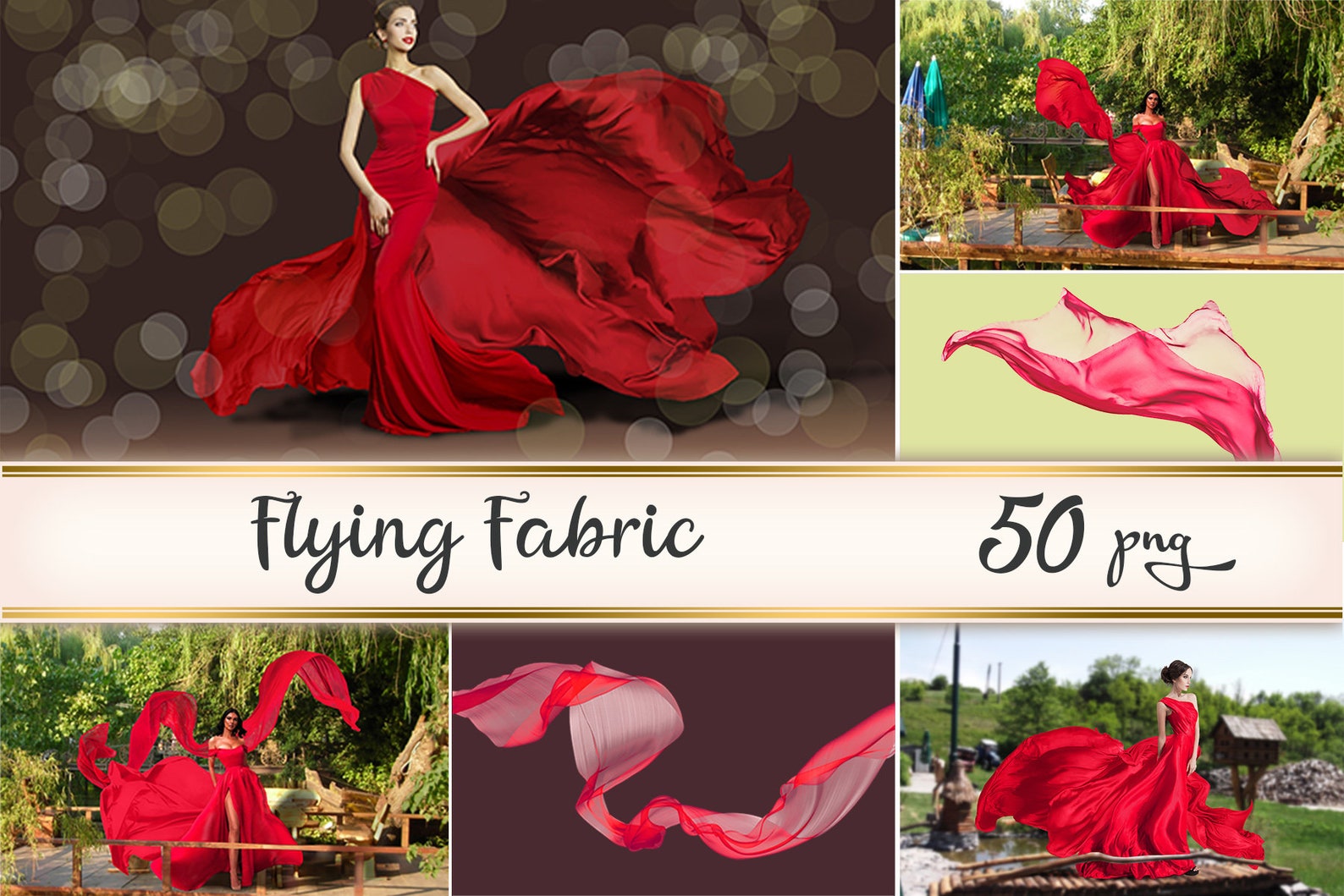 50 Red FLYING FABRIC Photoshop Overlays,flying Silk Cloth,flowing Cloth ...