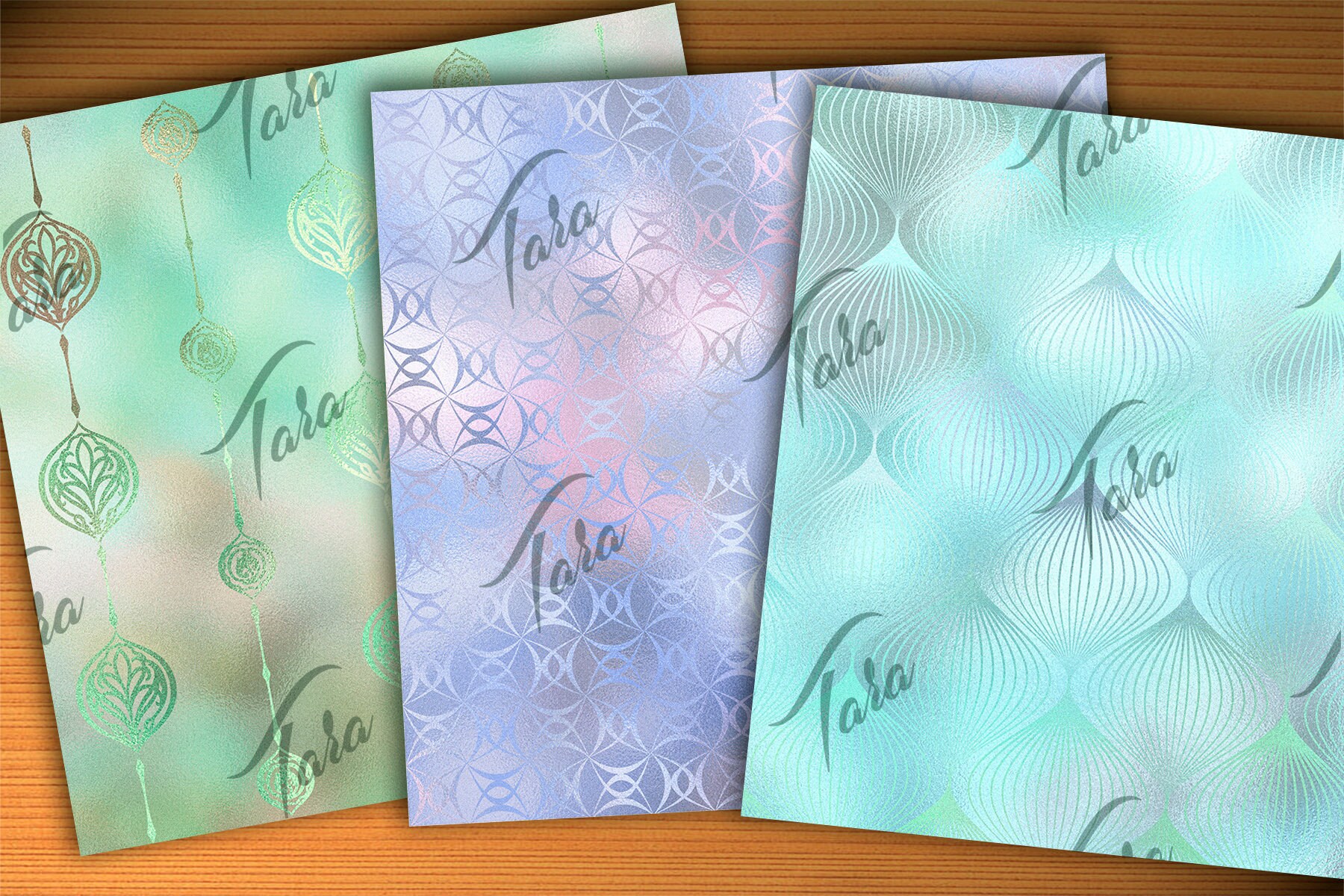Digital Paper Pack ART DECO Iridescent,iridescent Digital Texture ...