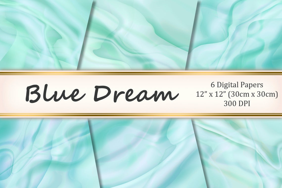 Digital Paper Pack BLUE Dream,magic Lights and Shadows,planner Graphic ...