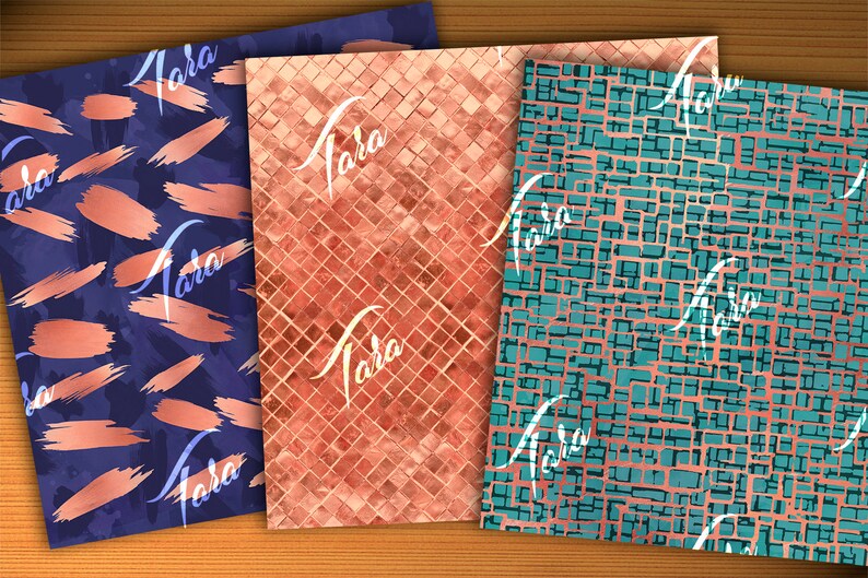 Gold Foil Digital Paper Pack ROSE GOLD Fantasy,abstract Digital Paper ...