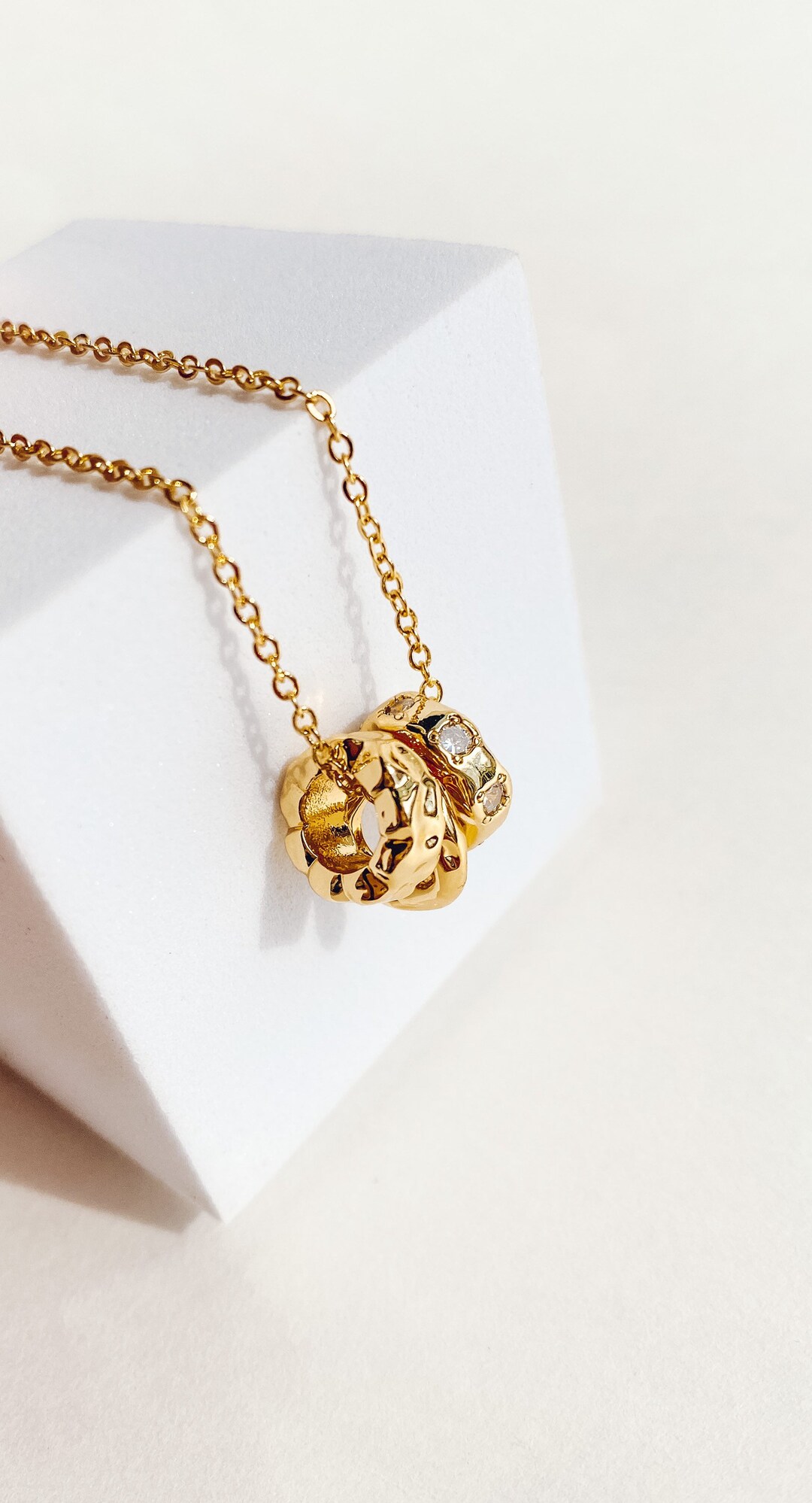 Gold Trilogy Pendant Necklace Three Round Pendants on - Etsy