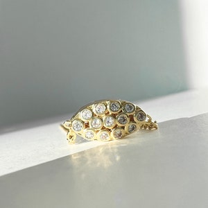 Gold Football on Gold Chain Necklace, Cubic Zirconia Football Necklace ...