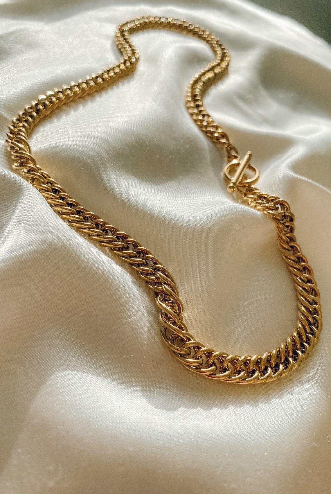 14 Karat Gold Chain Necklace Tarnish Free Chain Waterproof | Etsy
