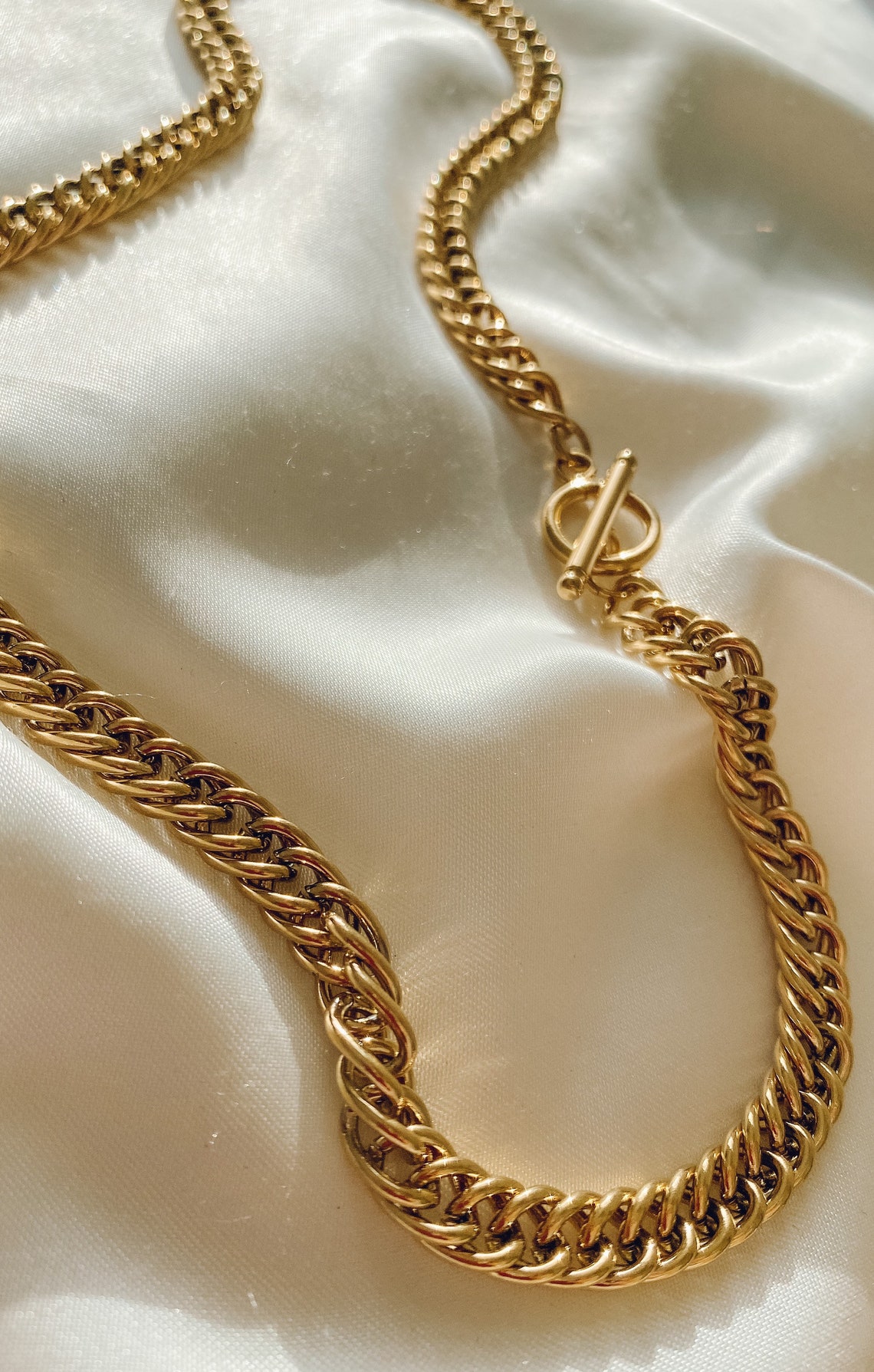 14 Karat Gold Chain Necklace Tarnish Free Chain Waterproof | Etsy