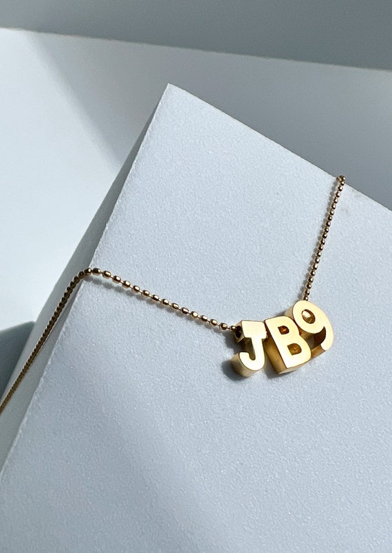 JB9 Joe Burrow Bengals Necklace Matte Gold Letter JB9 - Etsy