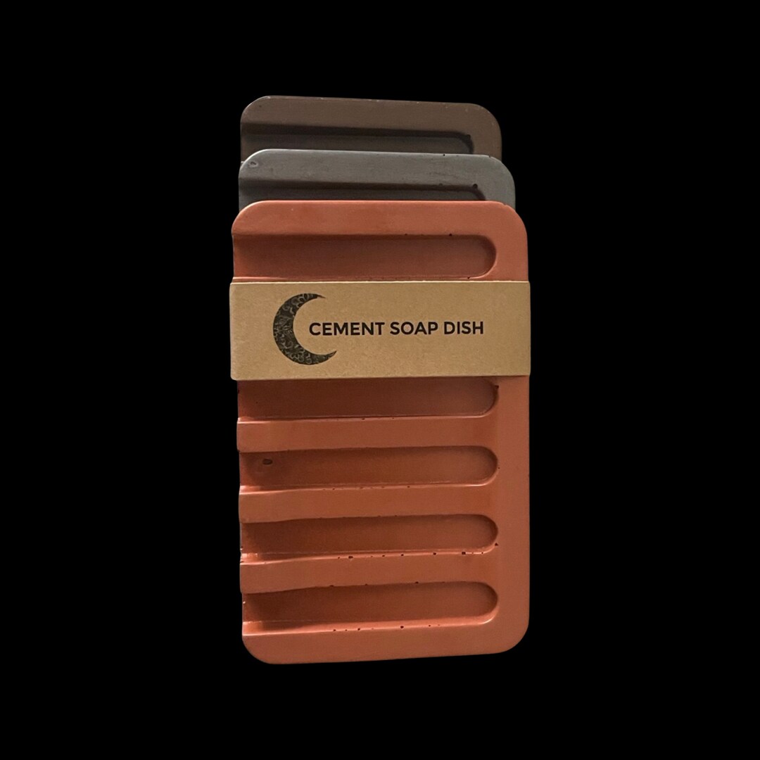 Handmade Cement Soap Dish, Draining Soap Tray, Concrete Soap Dish, Soap ...