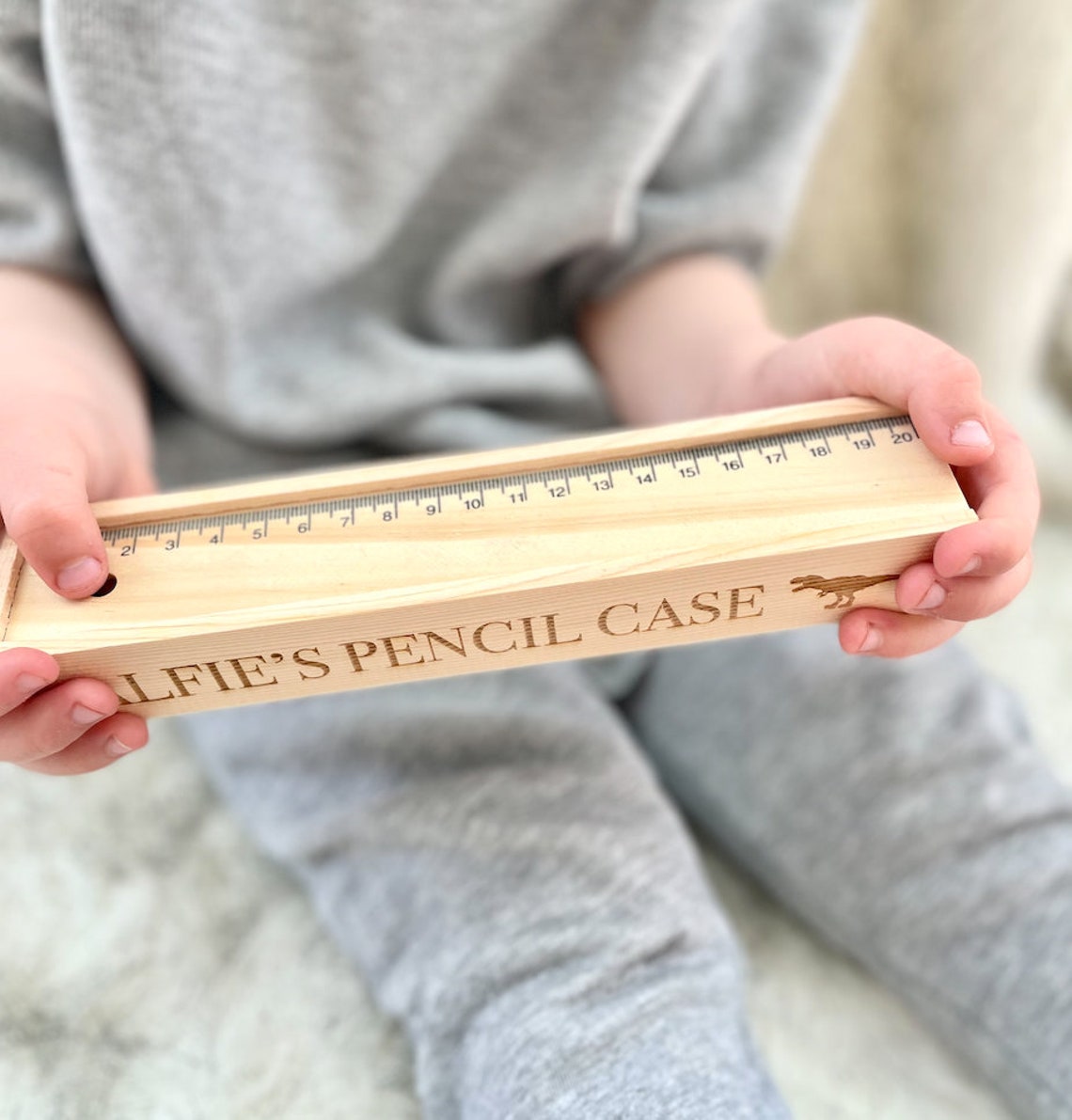 Personalised Wooden Pencil Case Set - Etsy UK