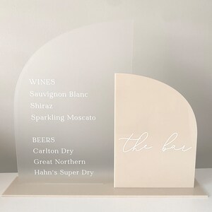 Acrylic Bar Sign Duo Half Arch - Etsy Australia