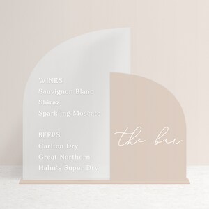 Acrylic Bar Sign Duo Half Arch - Etsy Australia