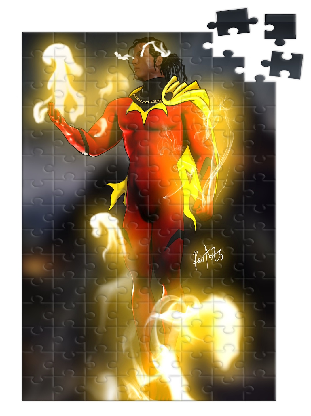 African American Super Hero Puzzle, Pyre Warrior, 120 Piece Puzzle - Etsy