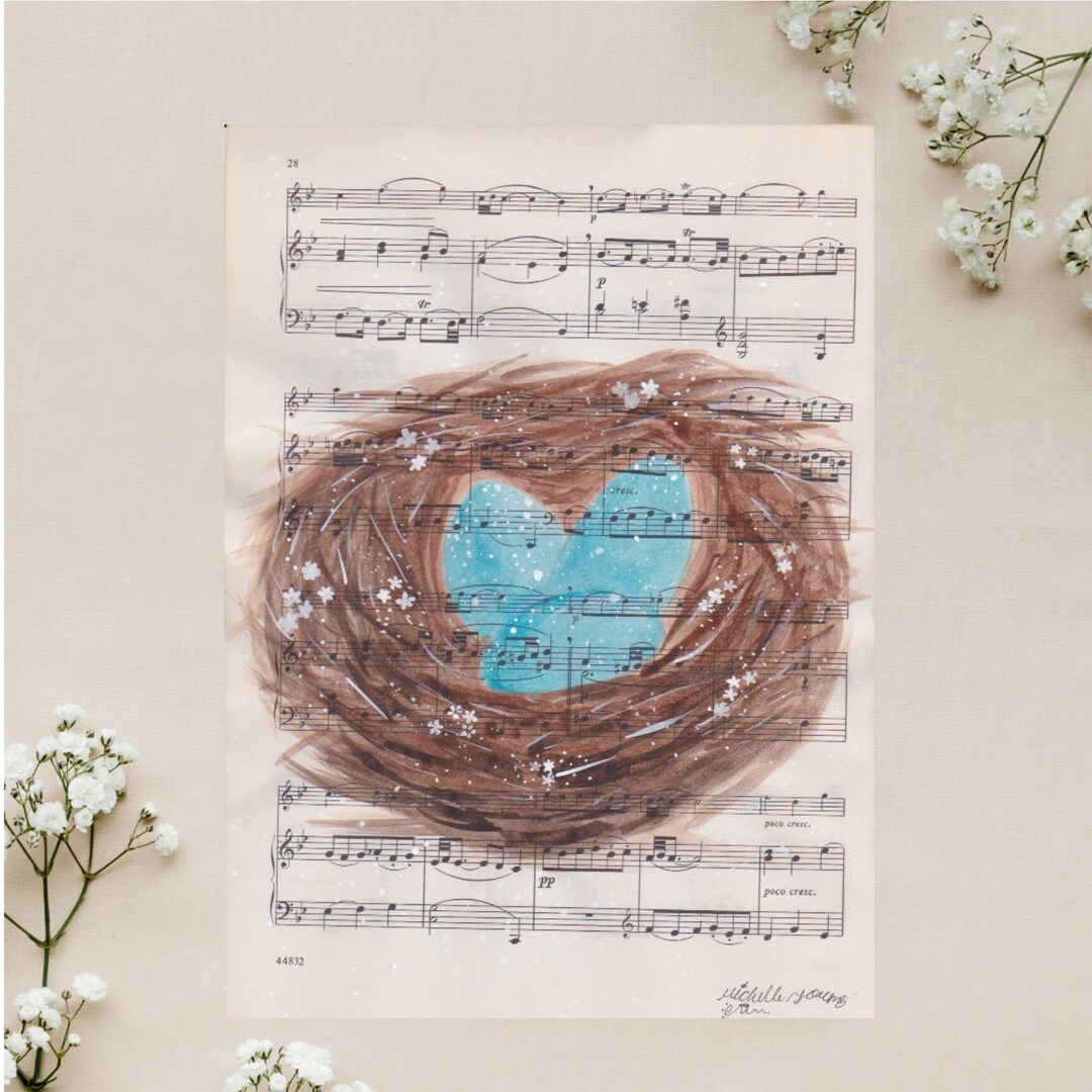 Bird Nest Sheet Music, Antique Sheet Music, Bird Nest, Sheet Music Book ...