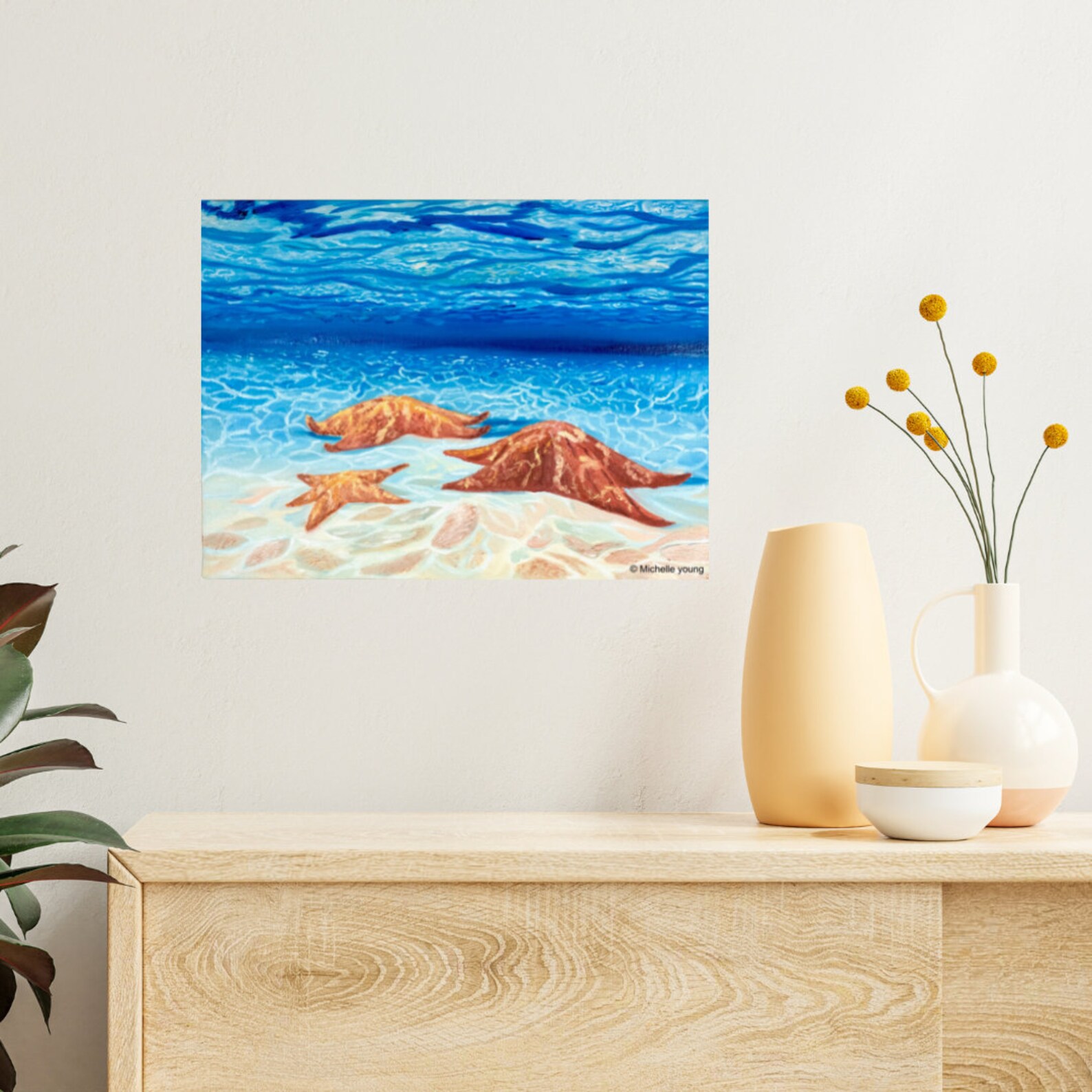 Seascape Wall Art, Art Print, Tropical Painting, Under the Sea, Art ...