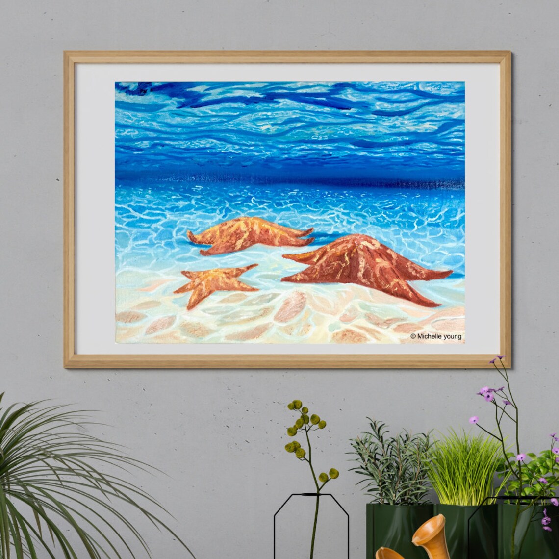 Seascape Wall Art, Art Print, Tropical Painting, Under the Sea, Art ...