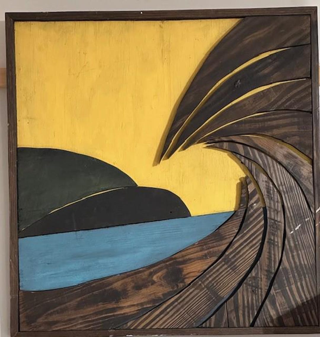 Original Handmade Wood Depiction of an Island Wave Vista - Etsy