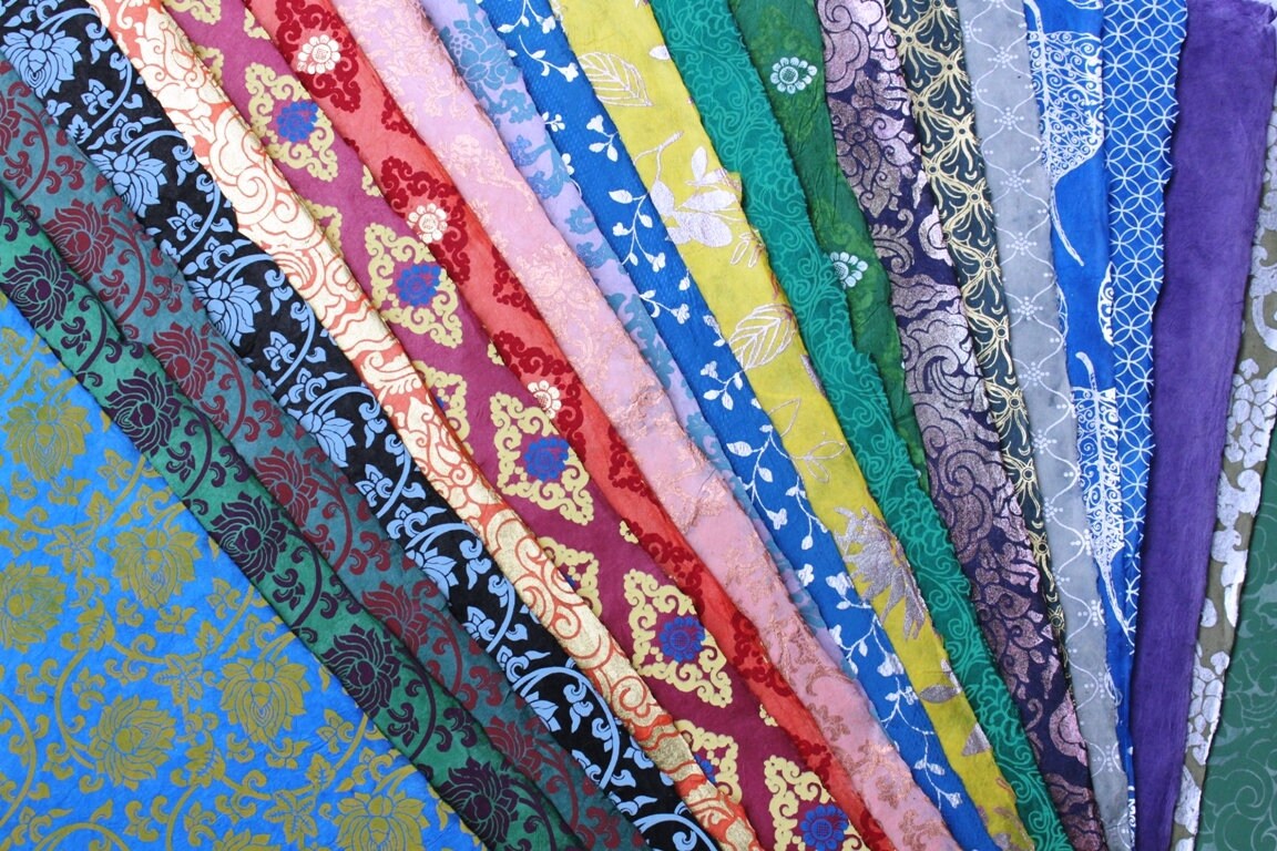 Lokta Paper Nepali Paper Blue Solar Printing - Etsy