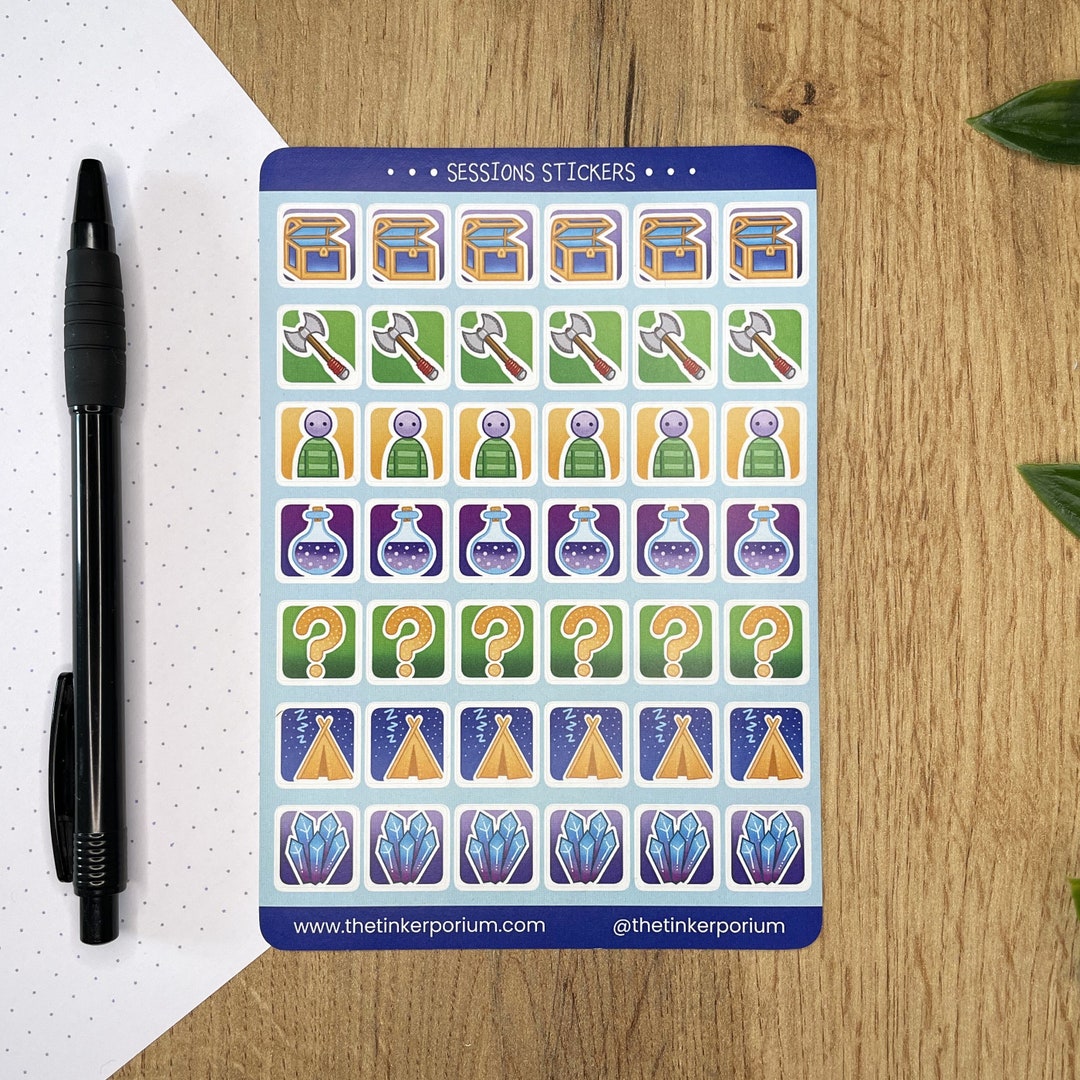 Session Notes A6 Sticker Set - Journaling Stickers, Decorative Stickers ...