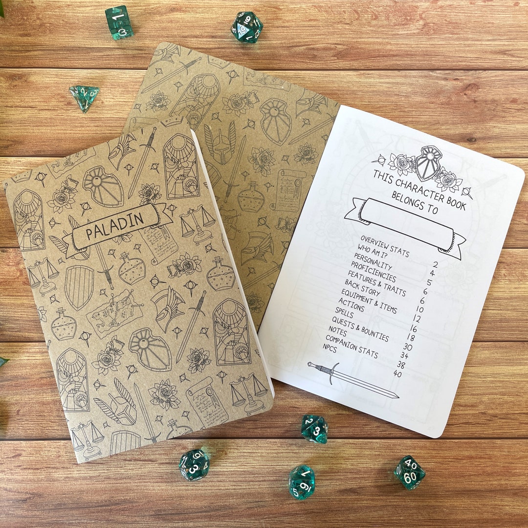 Paladin's Oath Pattern A5 D&d5e Character Creation Book - Handmade ...