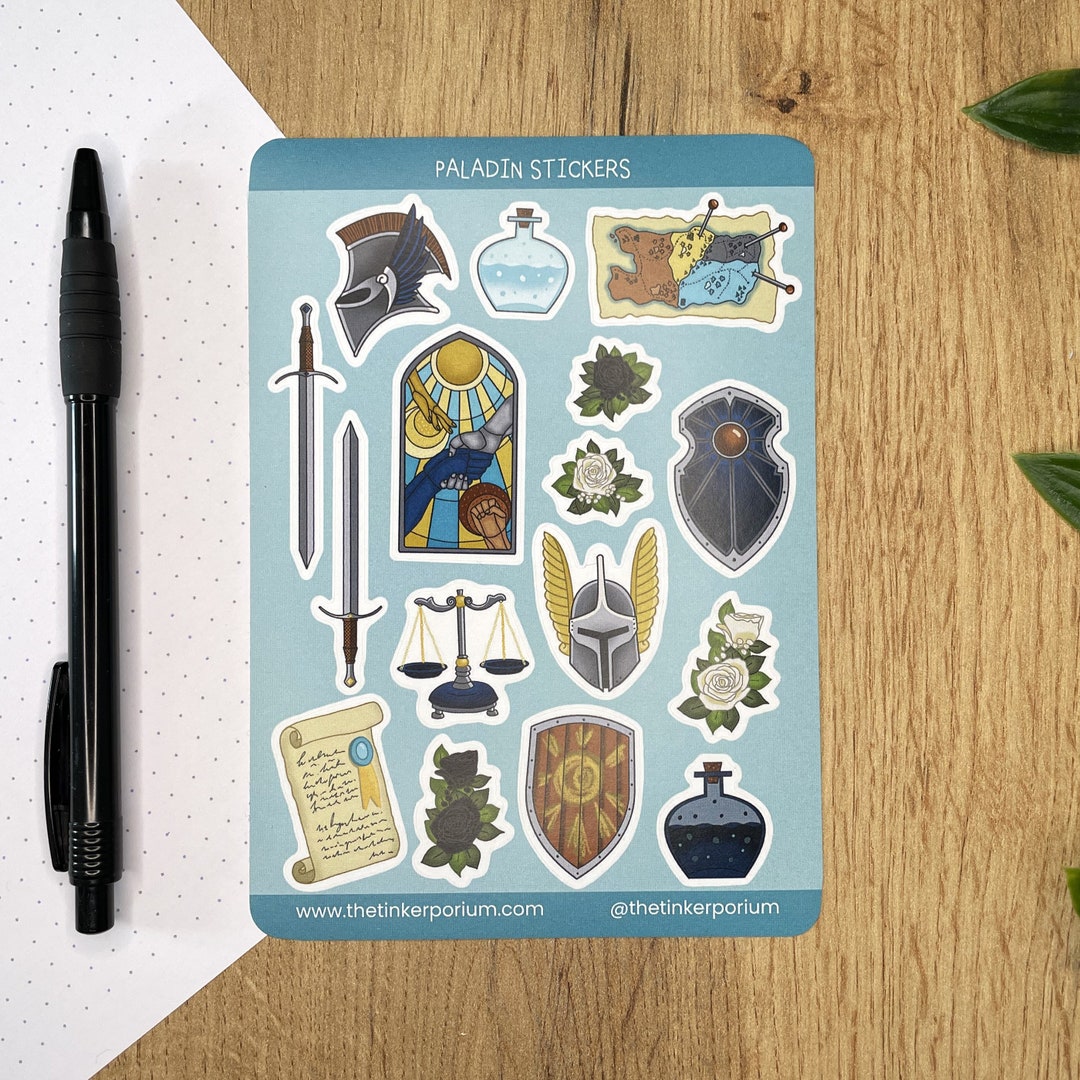 Paladin A6 Sticker Set - Journaling Stickers, Decorative Stickers ...