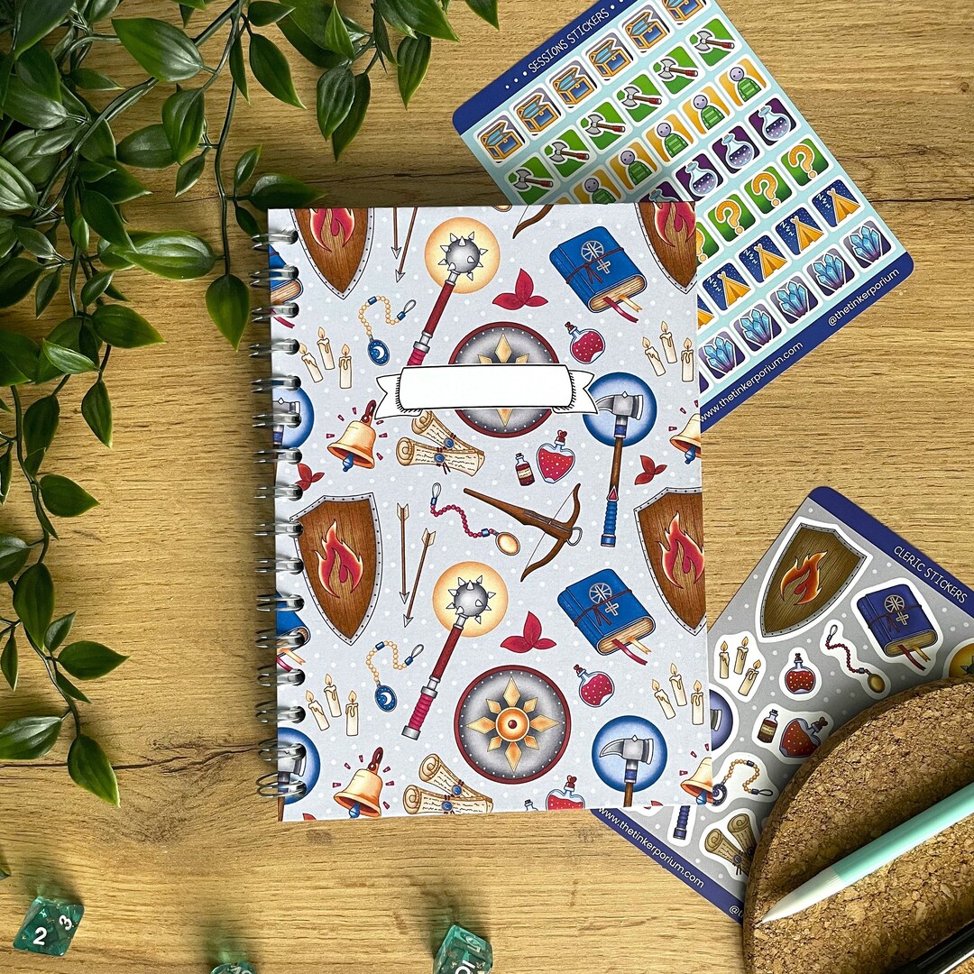 Cleric A5 TTRPG Campaign Journal Handmade, Character Creation Book ...