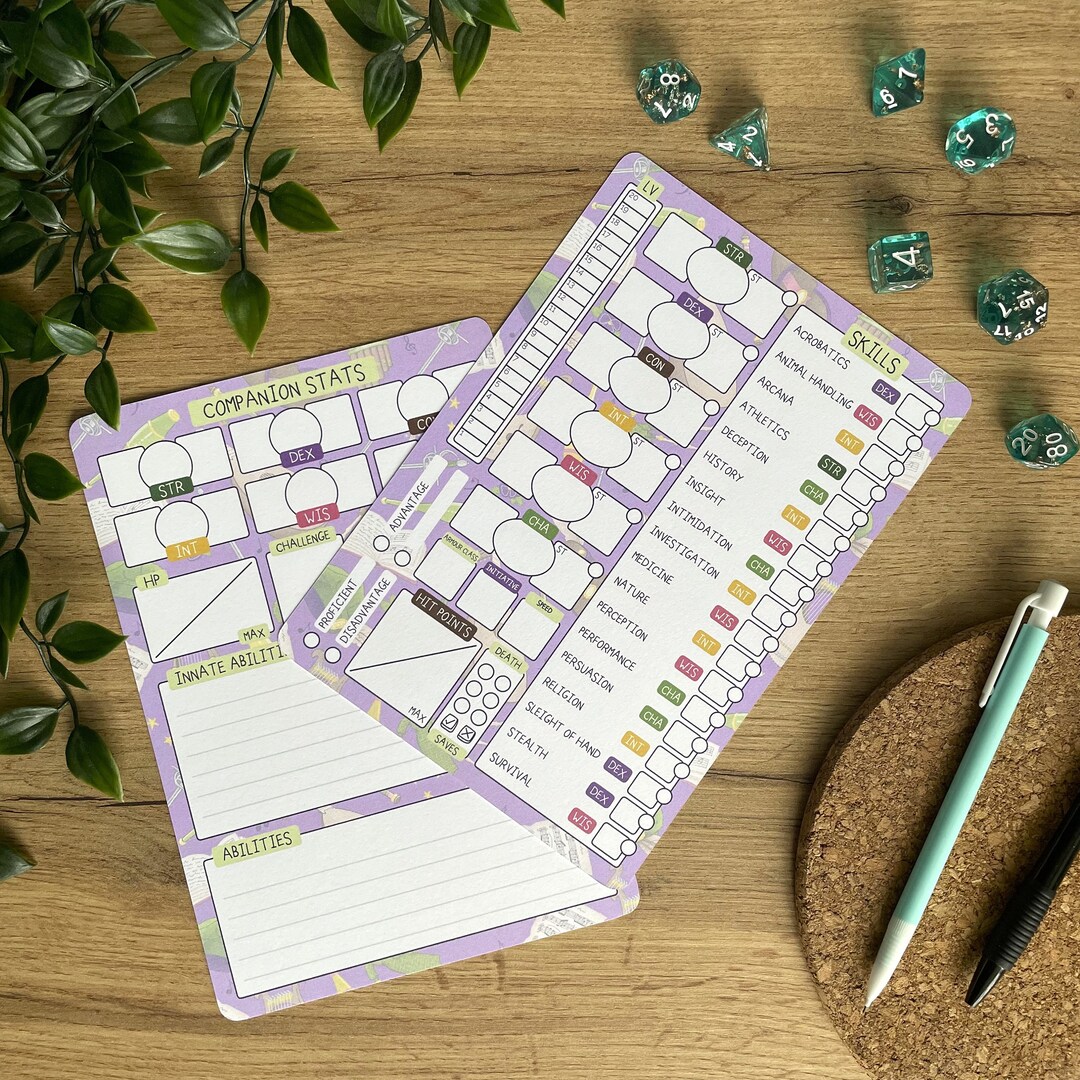Bard A5 D&d5e Skill Card Set Rollables Card Ttrpg Specific - Etsy