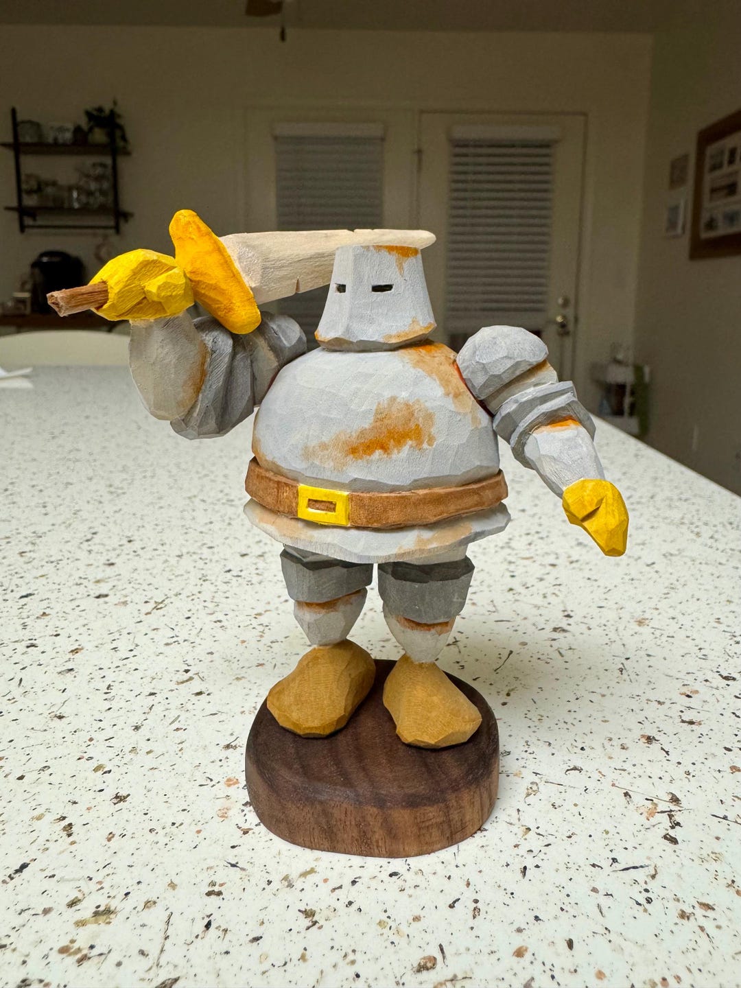 Hand Carved Wooden Rusty Knight Figurine - Etsy