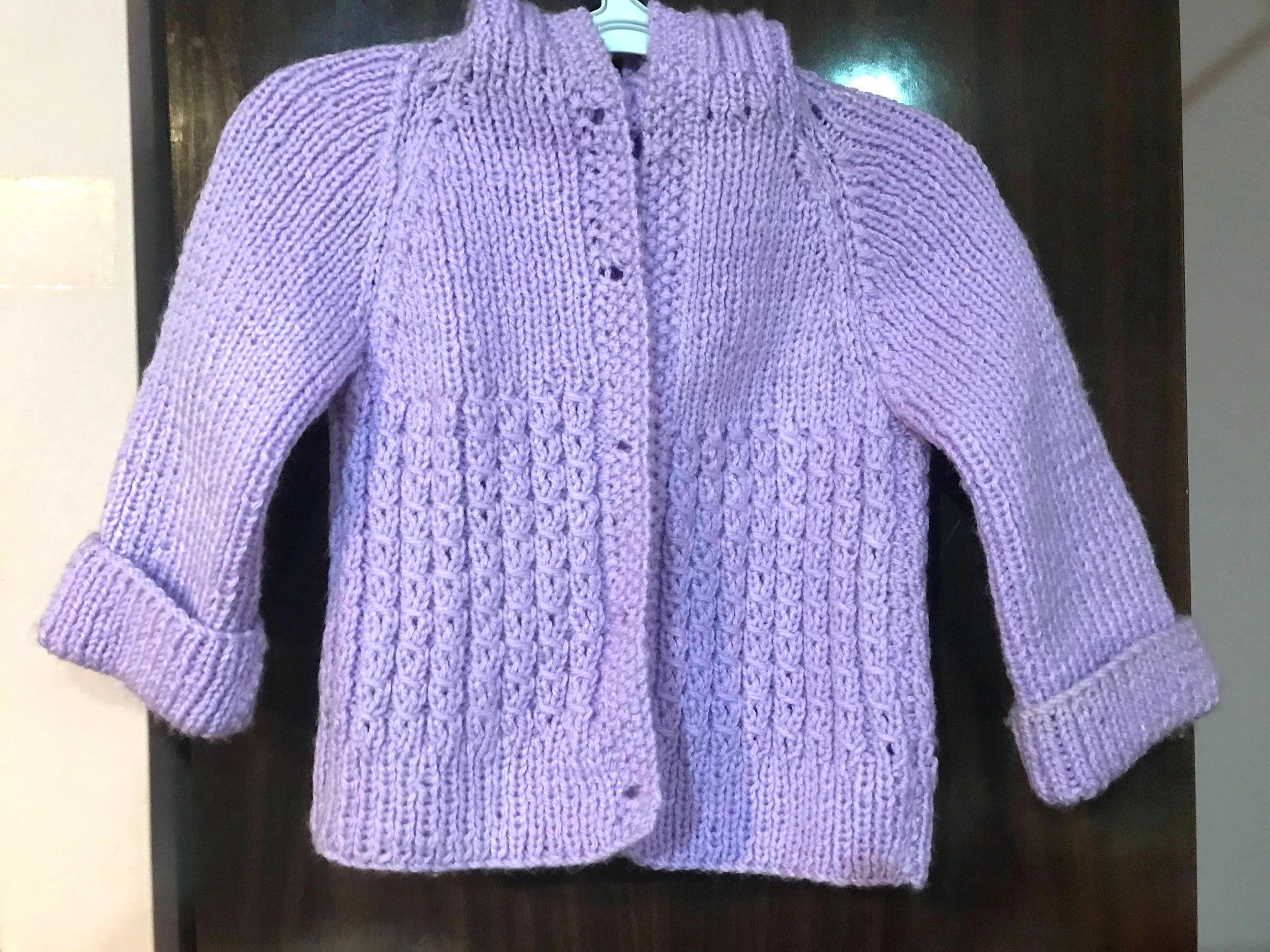 Baby Hand Knit Sweater With Hood in Different Colors and Sizes - Etsy
