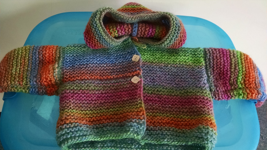 Baby Hand Knit Sweater With Hood in Multiple Colors and Various Sizes ...
