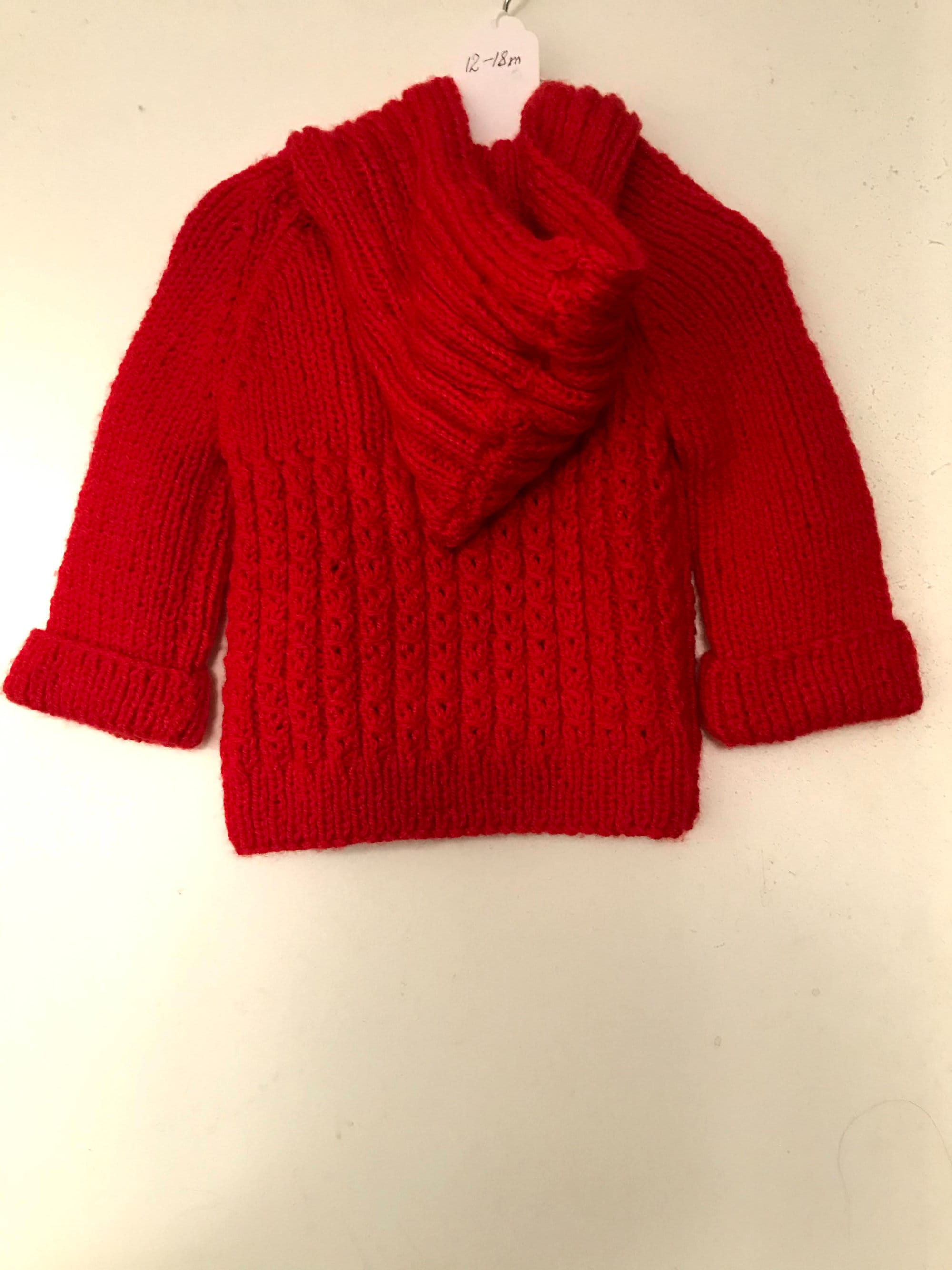 Baby Hand Knit Sweater With Hood in Different Colors and Sizes - Etsy