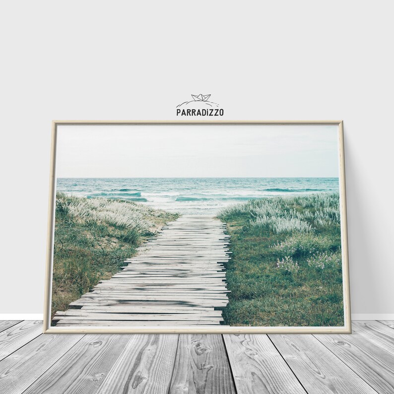 Path to Beach Digital Print, Wall Art Instant Download, Ocean Landscape ...
