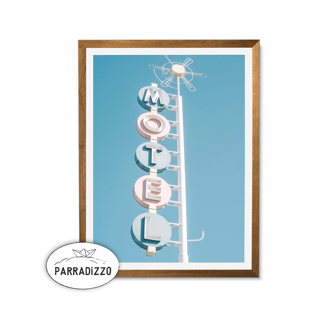 Vintage Motel Sign Digital Print, Retro Motel, Motel Vintage Instant ...