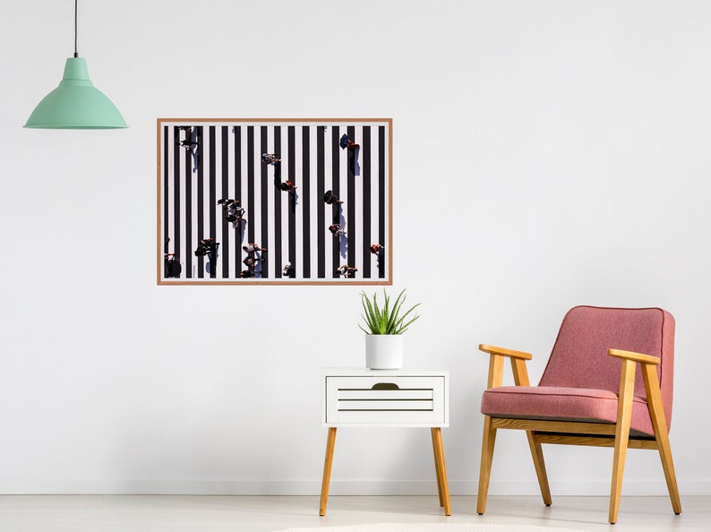 Zebra Crossing Print, Pedestrian Crossing, Shibuya Tokio Instant ...