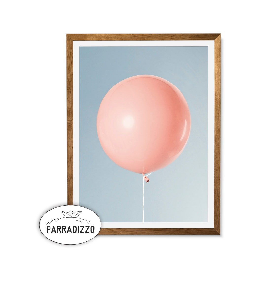 Balloon Print, Pink Balloon, Nursery Print, Instant Download, Printable ...