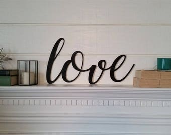 Metal love sign | Etsy