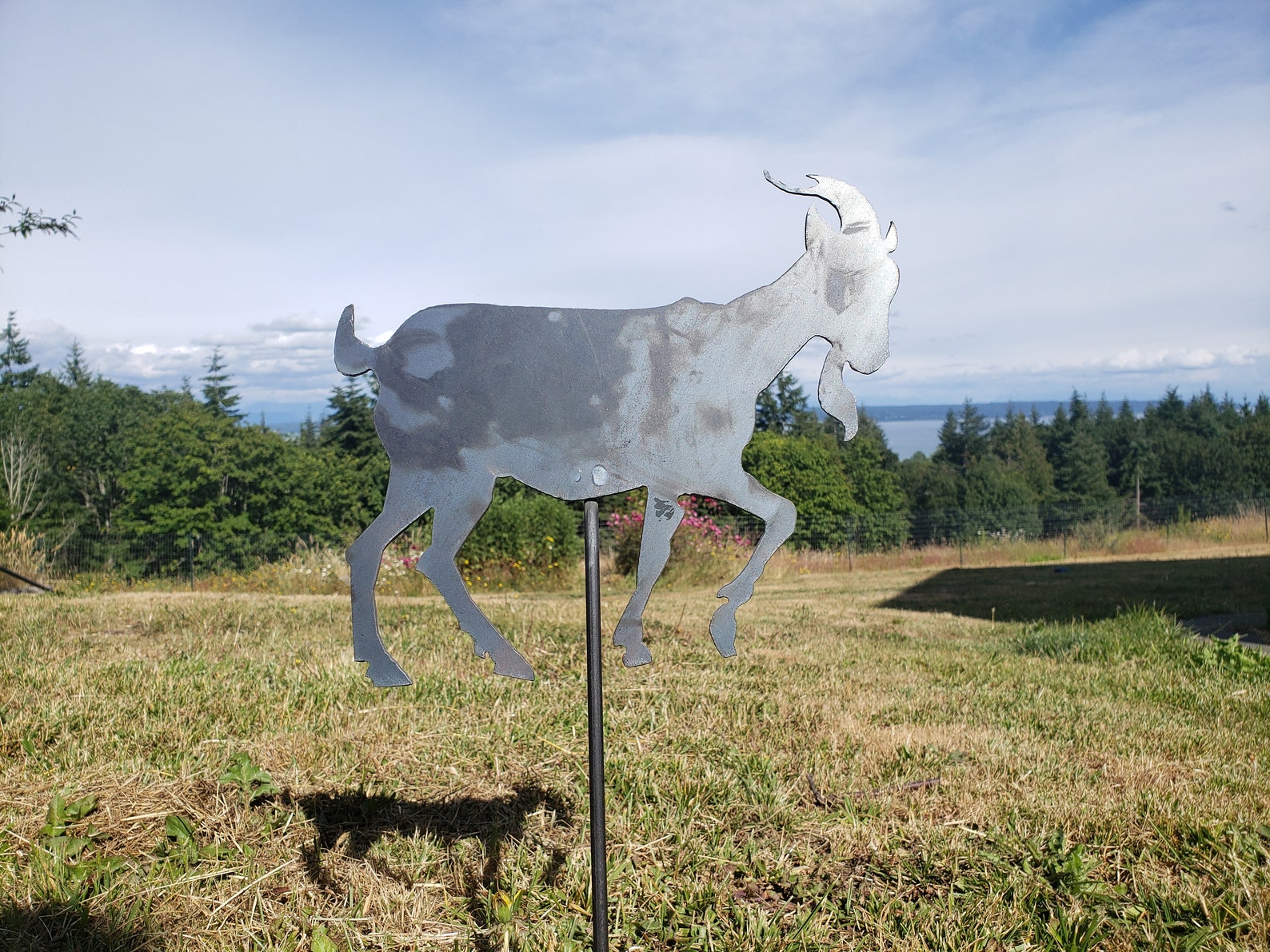 Goat Garden Art Metal Garden Stake Mothers Day Gift - Etsy