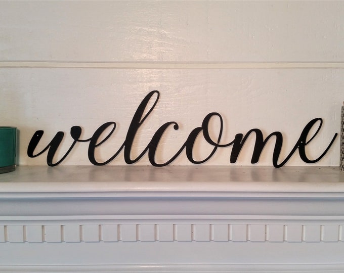 Metal Sign - Welcome - Metal Welcome Sign - Welcome Sign - Etsy