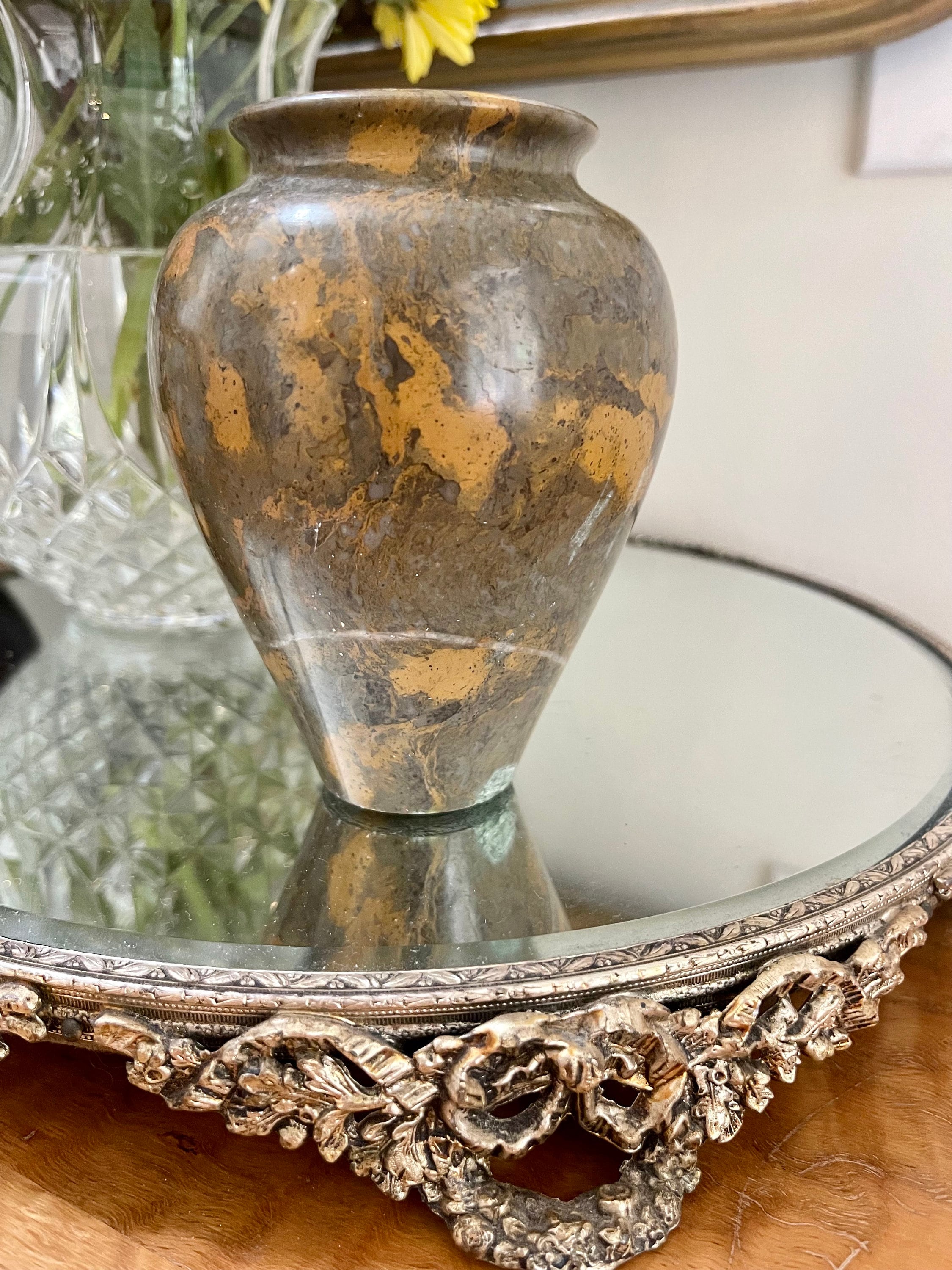 Stone Vase, Vintage Vase, Stone, Unique Vase, Neutral Decor, Art Vase ...