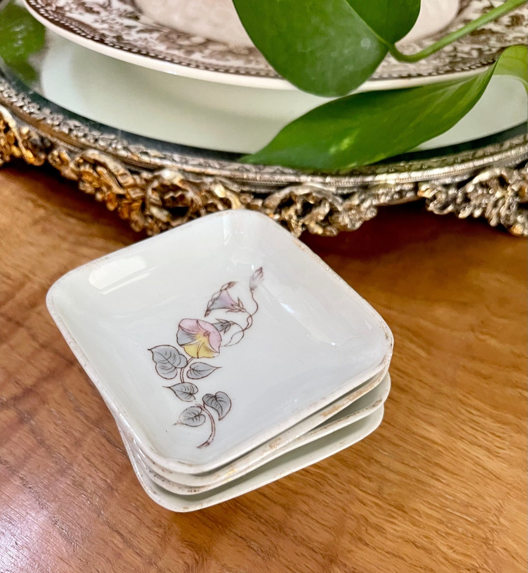 Antique Butterpats, Butter Pats, Floral Butterpats, Square Butterpats ...