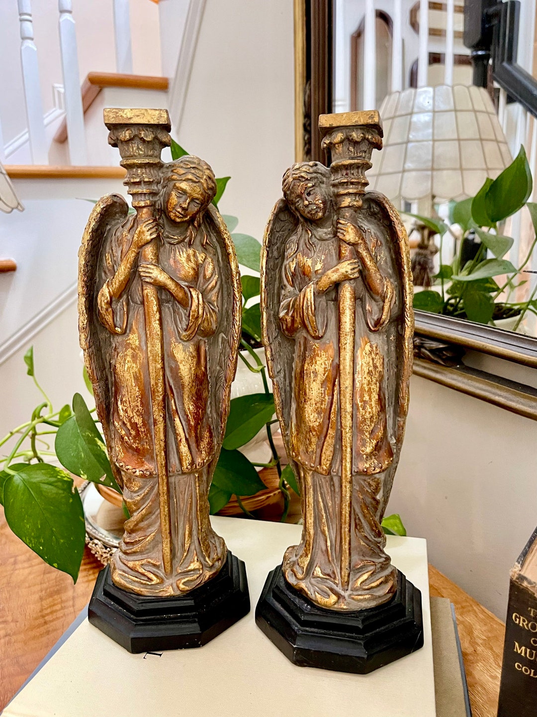 Angels, Gold Angels, Vintage Angels, Vintage Candlesticks, Bombay ...