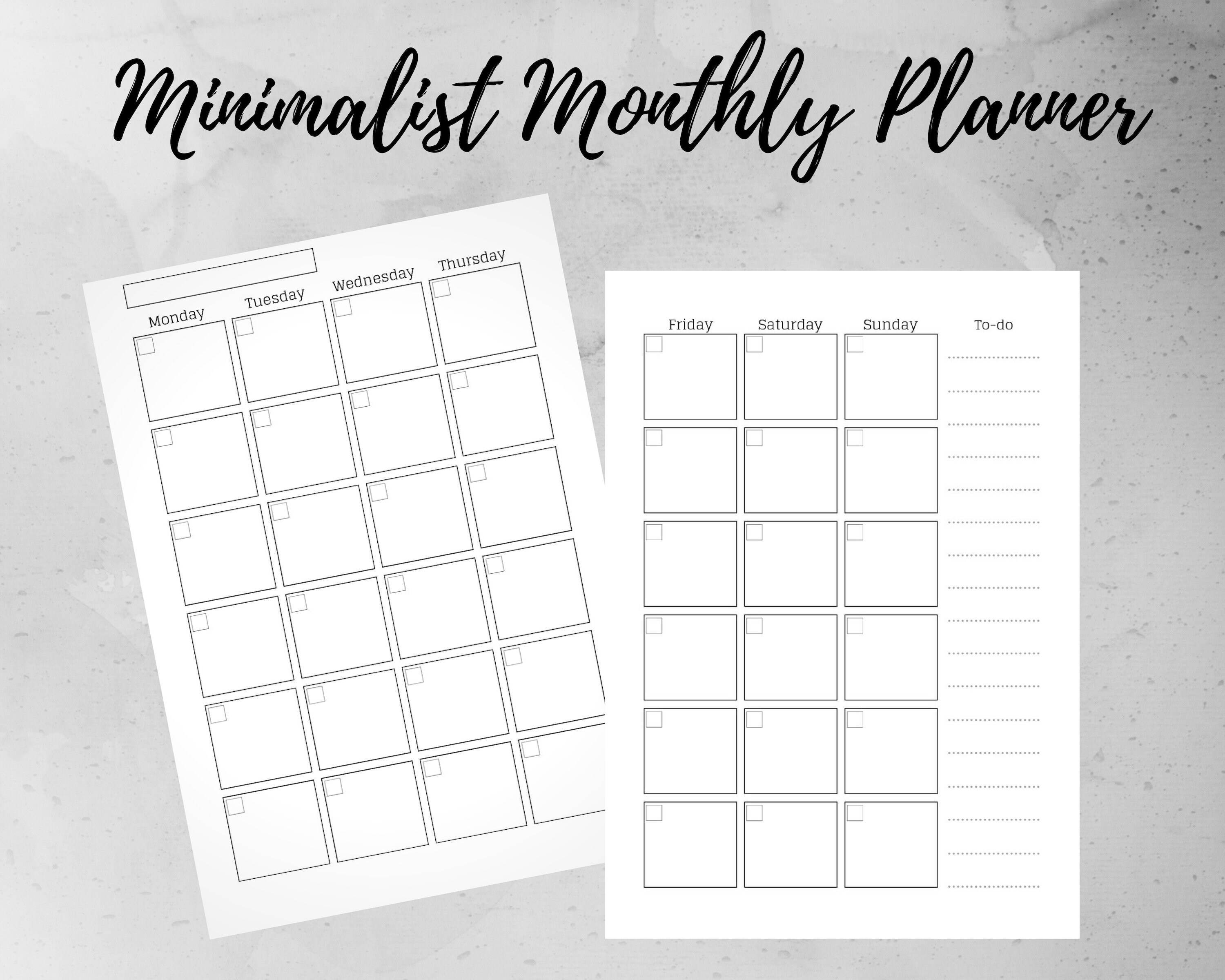 Calendars & Planners Paper Undated planner printable bundle A4 & US ...