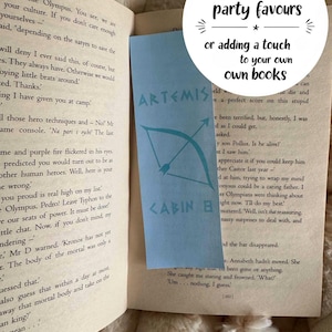 14 Percy Jackson Camp Half Blood Cabin Bookmarks - Etsy