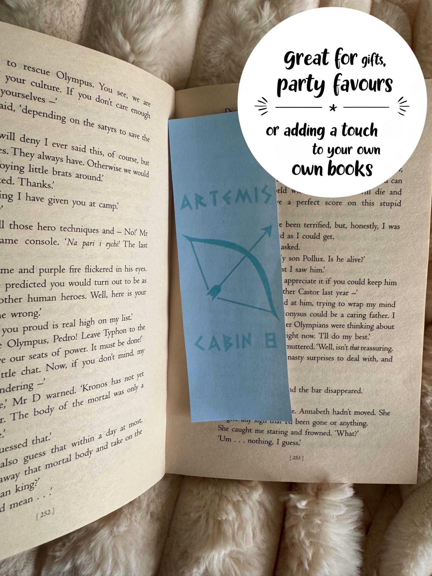 14 Percy Jackson Camp Half Blood Cabin Bookmarks - Etsy