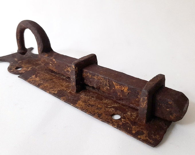 Very Old Sliding Rusty Metal Door or Gate Locker. Antique Large Metal ...