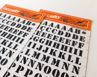 Vintage Set of Two Instant Rub on Letter Transfers From Decadry ...