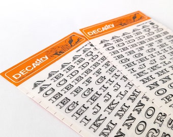 Vintage Set of Two Instant Rub on Letter Transfers From Decadry ...