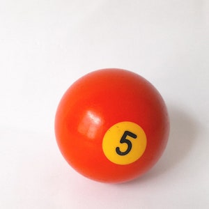 Vintage Billiard Ball. Billiard Ball Number 5. Orange Billiard - Etsy