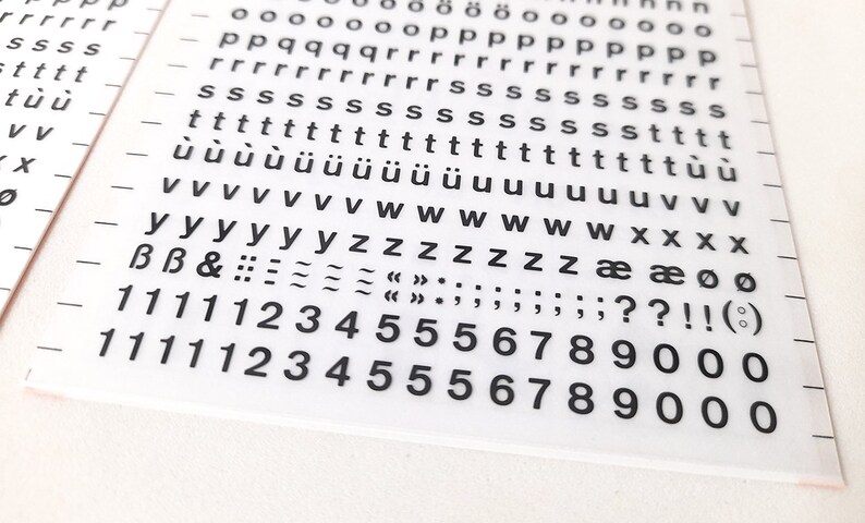 Vintage Set of Two Instant Rub on Letter Transfers From - Etsy