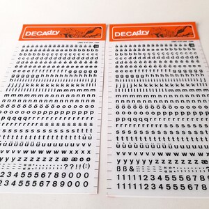 Vintage Set of Two Instant Rub on Letter Transfers From Decadry ...